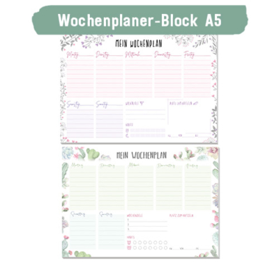 Wochenplaner-Block I Häfft-Verlag